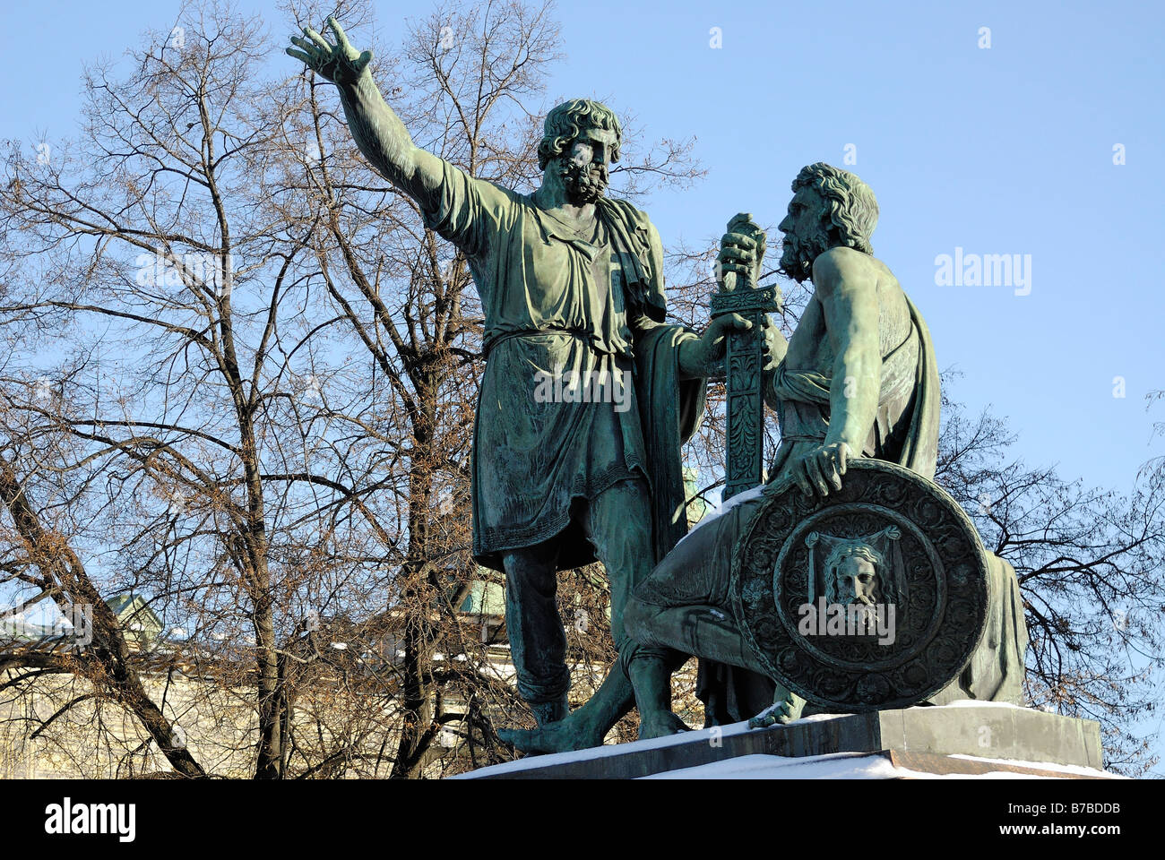 Monument of two Russian citizens Minin and Pozharsky Red Square Moscow ...