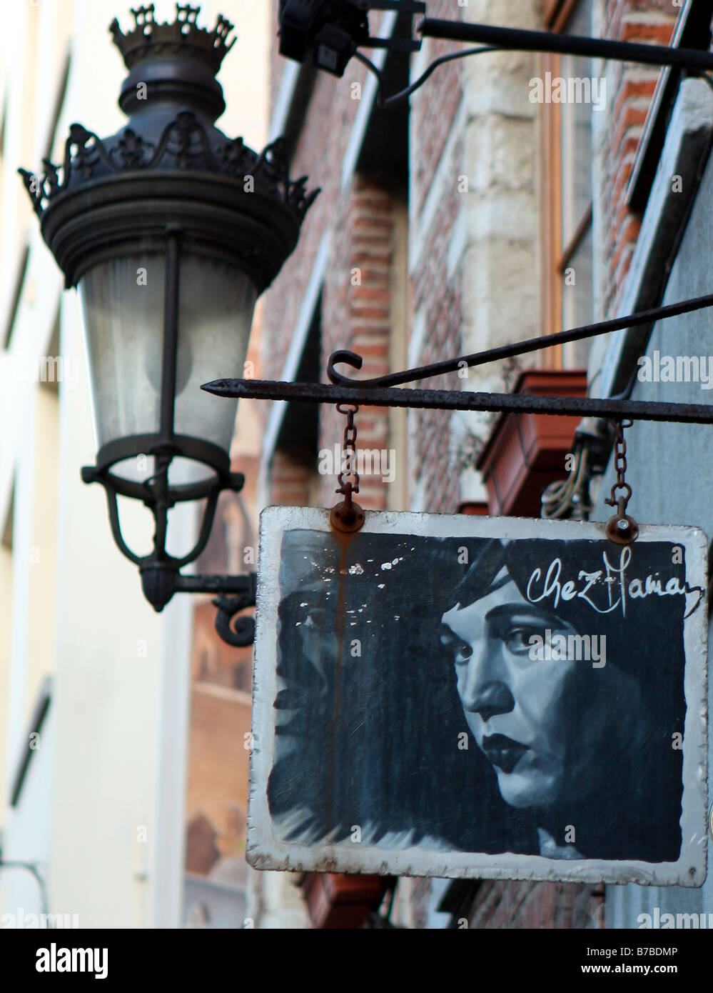 Chez Maman sign Brussels Stock Photo - Alamy