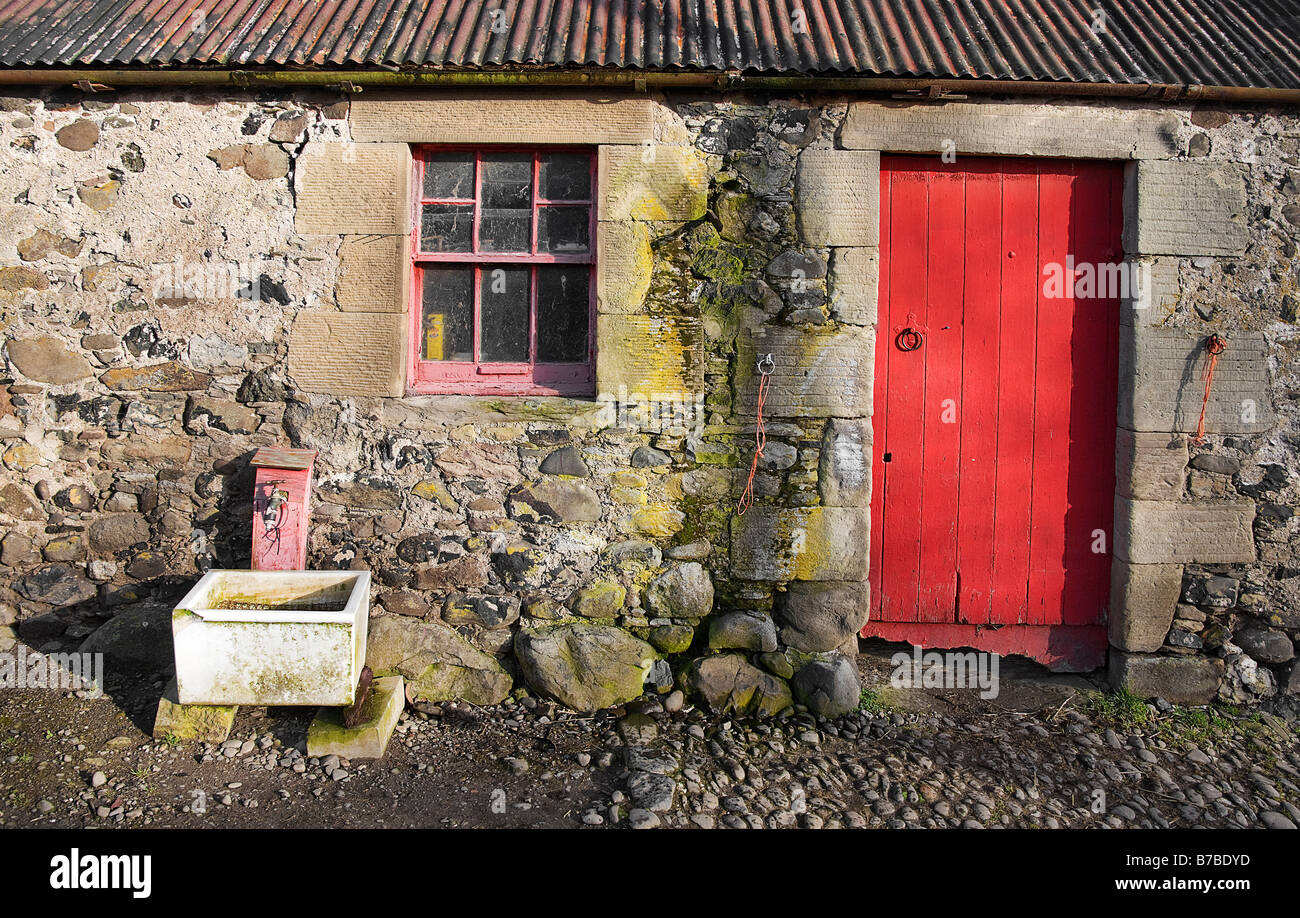 Old farm cottage built about 1855. The borders. Scotland Stock Photo ...