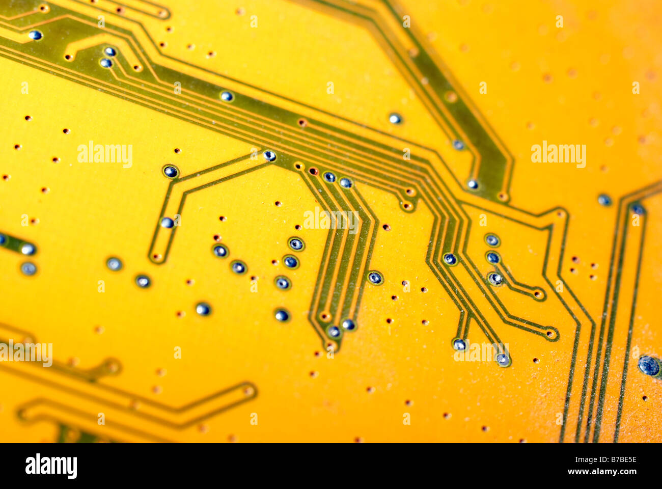 Detailed look of the circuits of a computer motherboard Stock Photo - Alamy