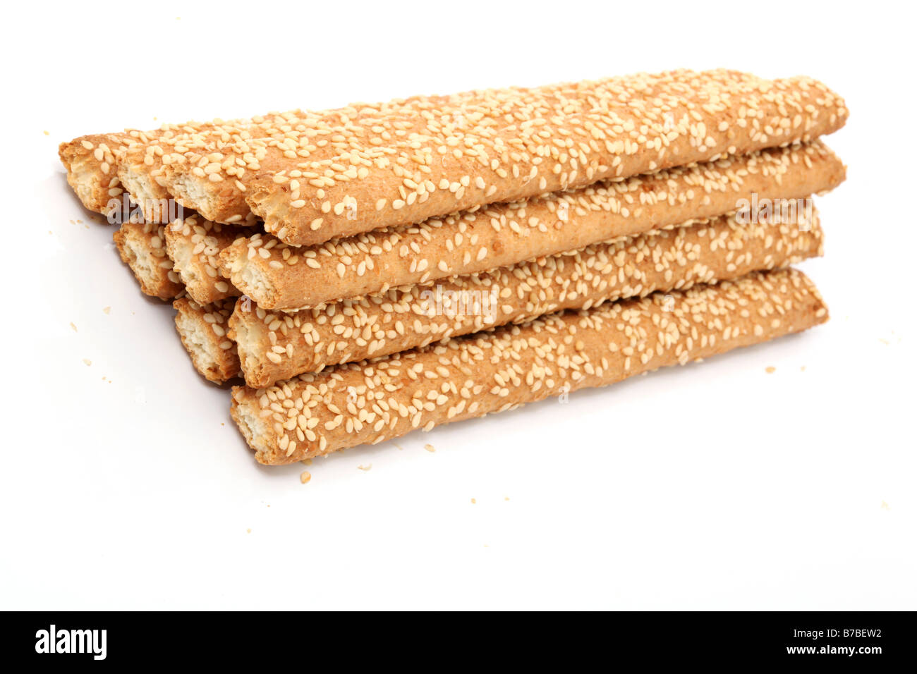 stack of baguette bagels isolated on white background food concepts ...