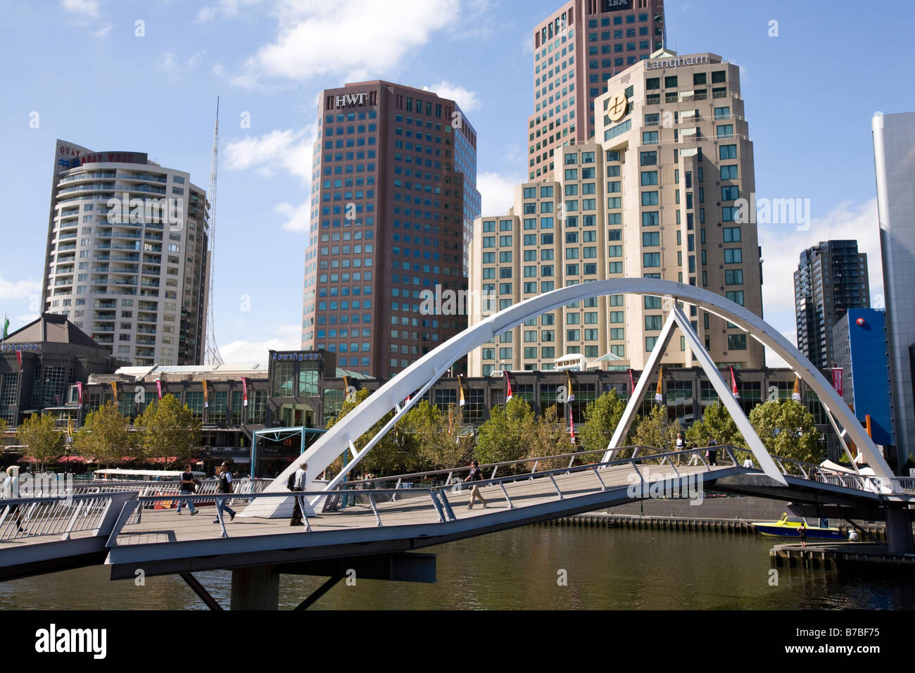 Melbourne footbridge hi-res stock photography and images - Alamy
