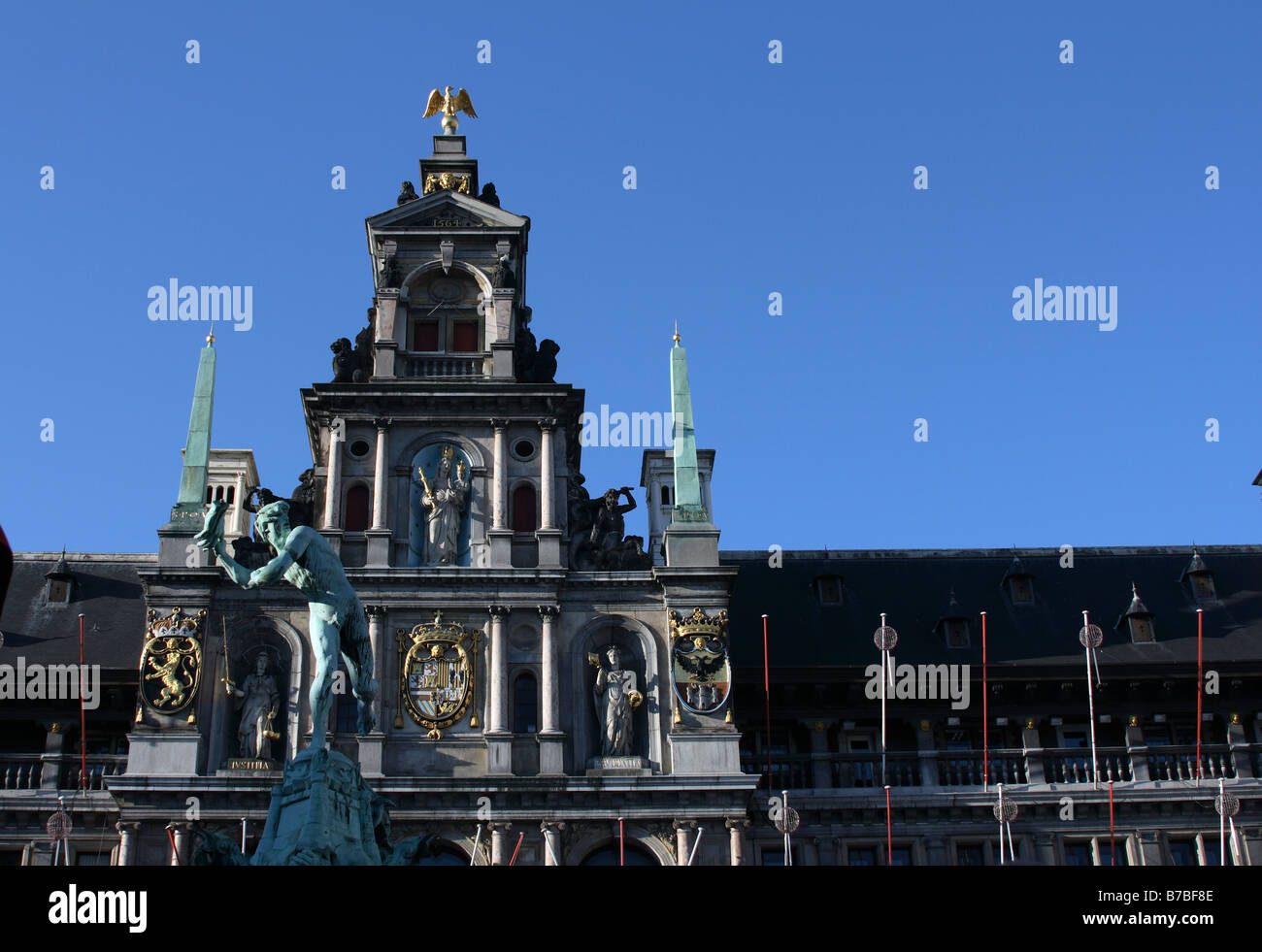 Brabo Statue, Great Market, Antwerp, Belgium Stock Photo - Alamy