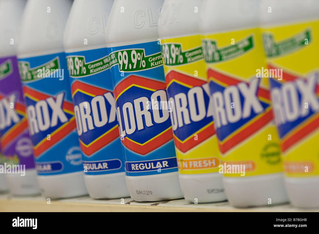 Shopping market picture of cleaning fluids Stock Photo - Alamy