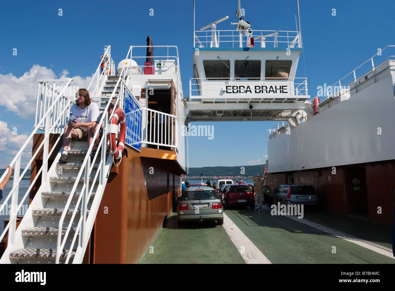 Car ferry with holidays travelers Stock Photo - Alamy