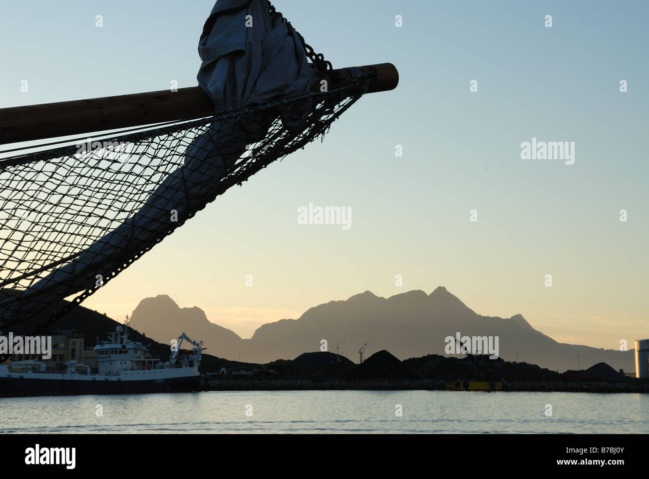 The bow of a boat in Bodo Harbour, Norway Stock Photo - Alamy