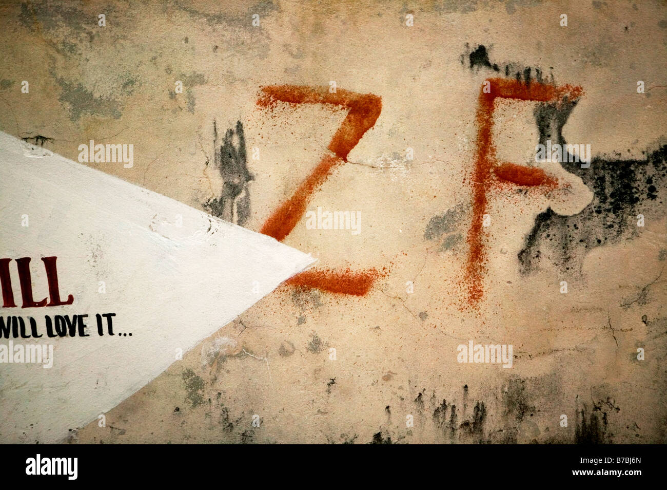 Red Letters, Sign, abstract detail Stock Photo - Alamy