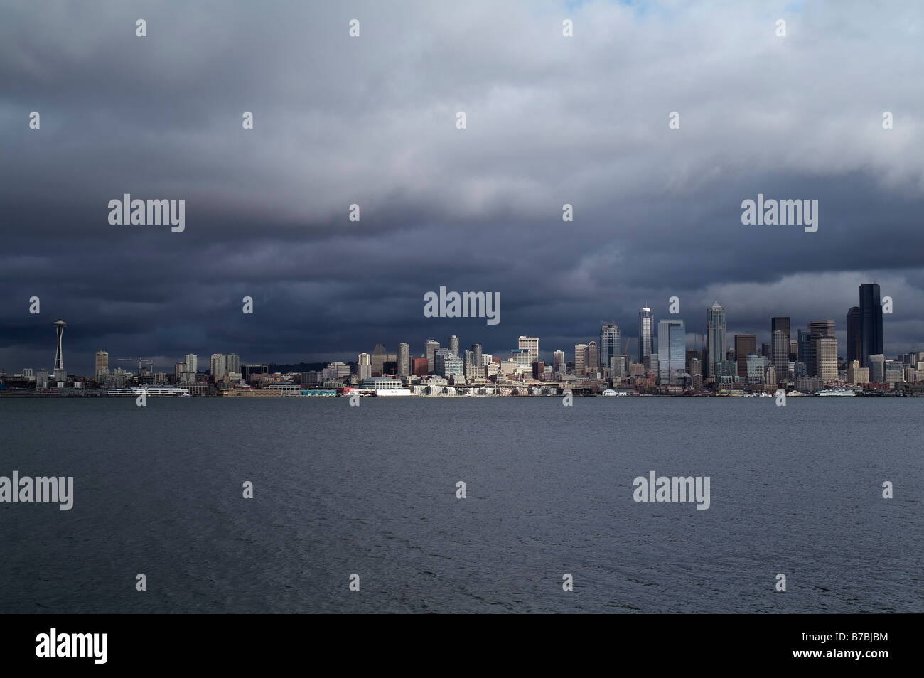 Stormy clouds over downtown Seattle Stock Photo - Alamy