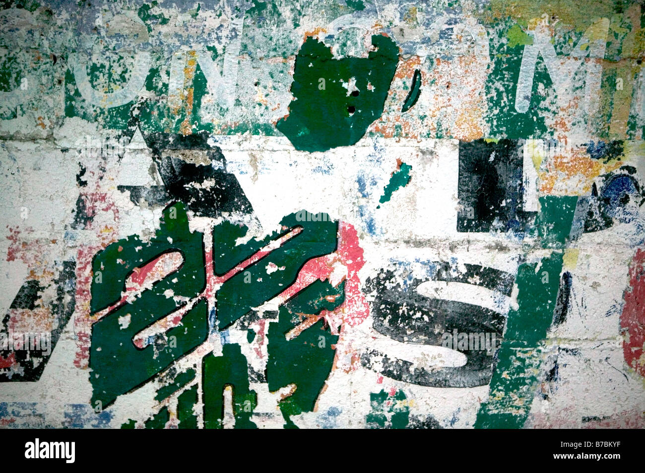 Peeling Letters and Sign, abstract detail Stock Photo - Alamy