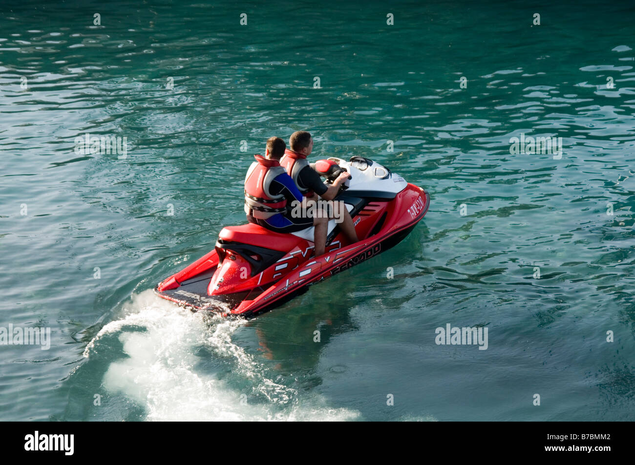 jet ski jetski boat life jacket water sport watersport craft Stock ...