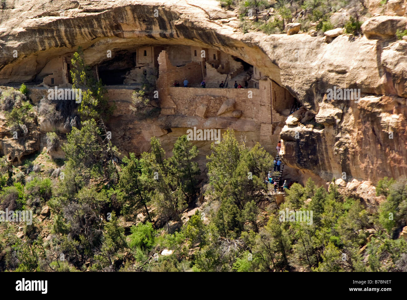 USA Colorado Cortez Mesa Verde National Park Balcony House alcove tour ...
