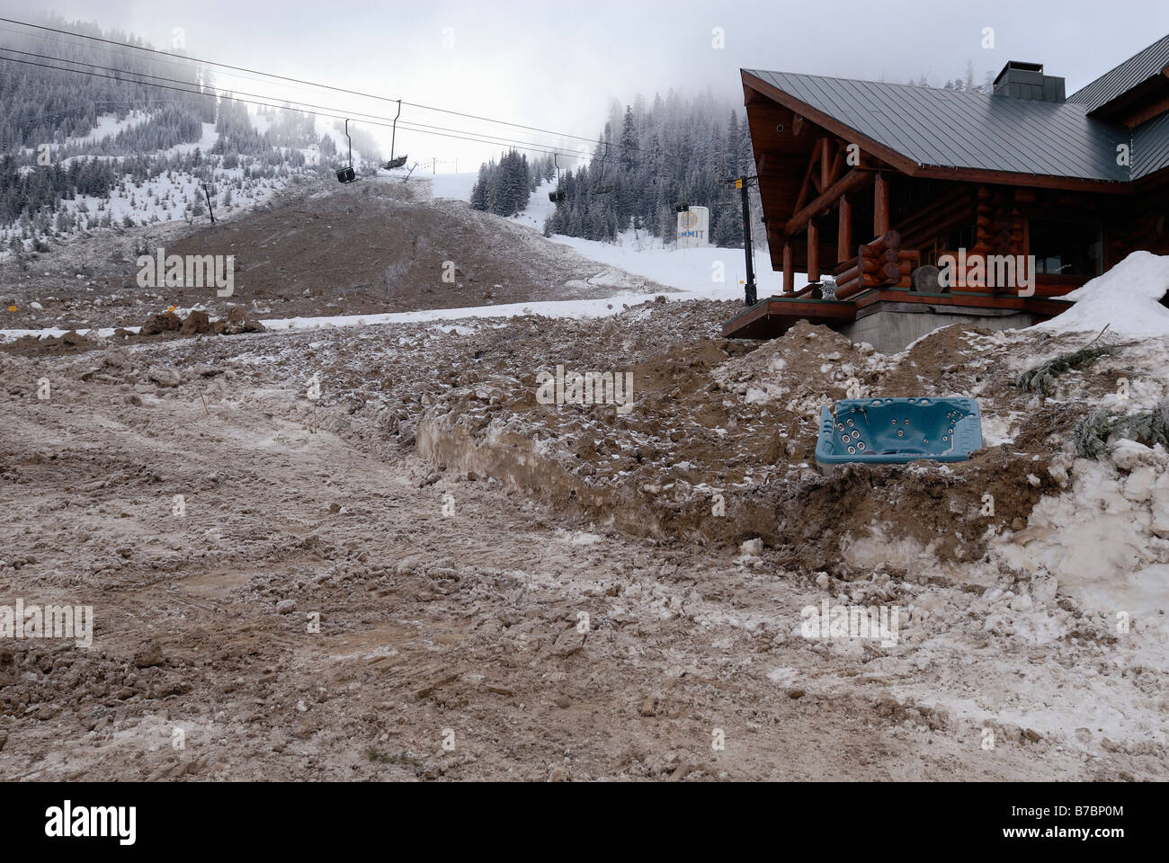 Snow avalanche destruction hi-res stock photography and images - Alamy