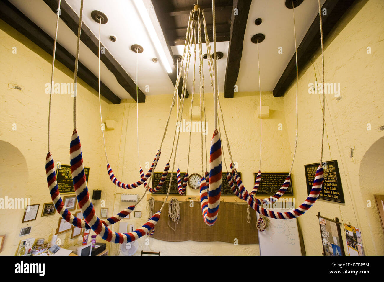 Church bell ropes ringing hi-res stock photography and images - Alamy