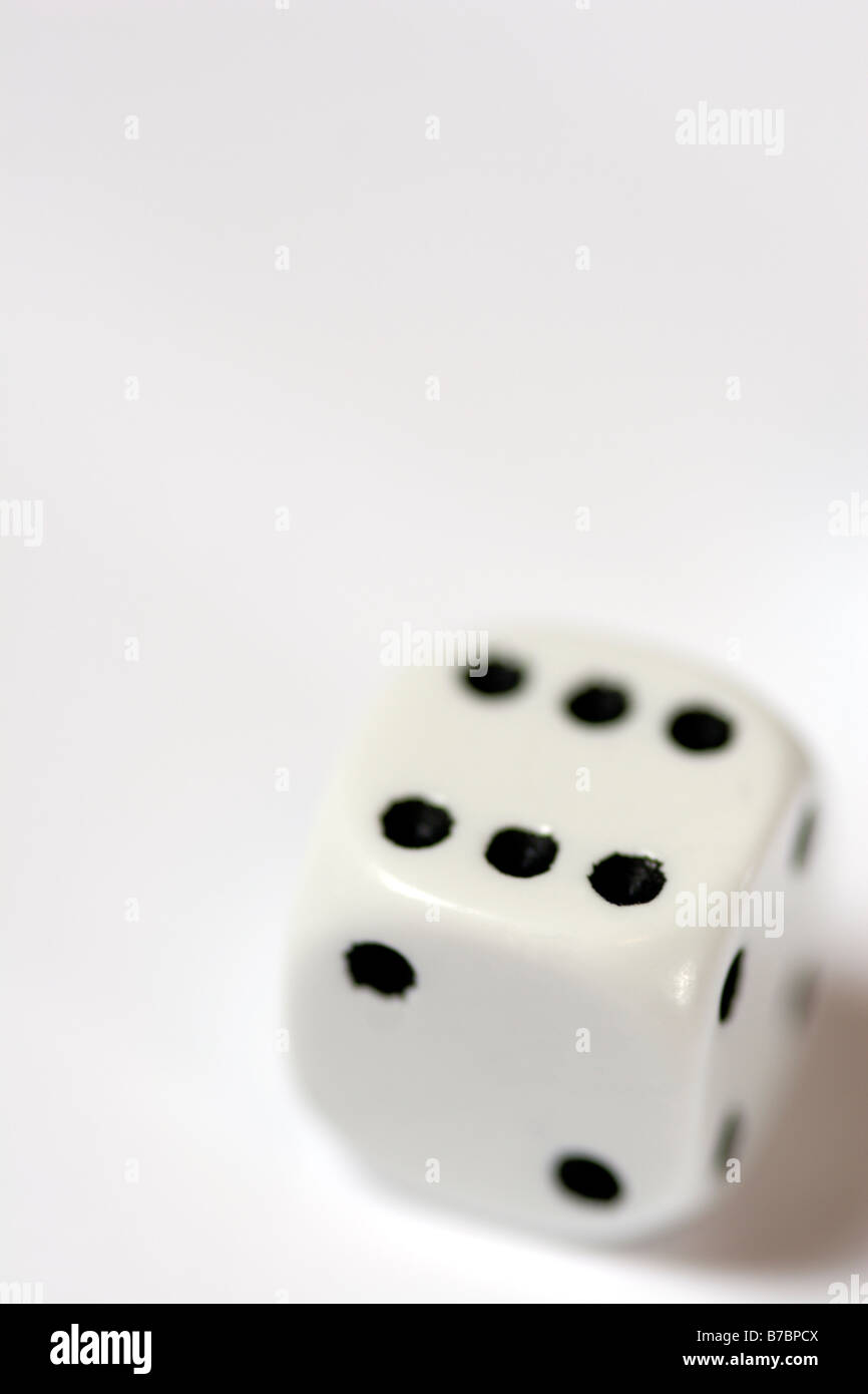 Dice rolled six close up Stock Photo - Alamy