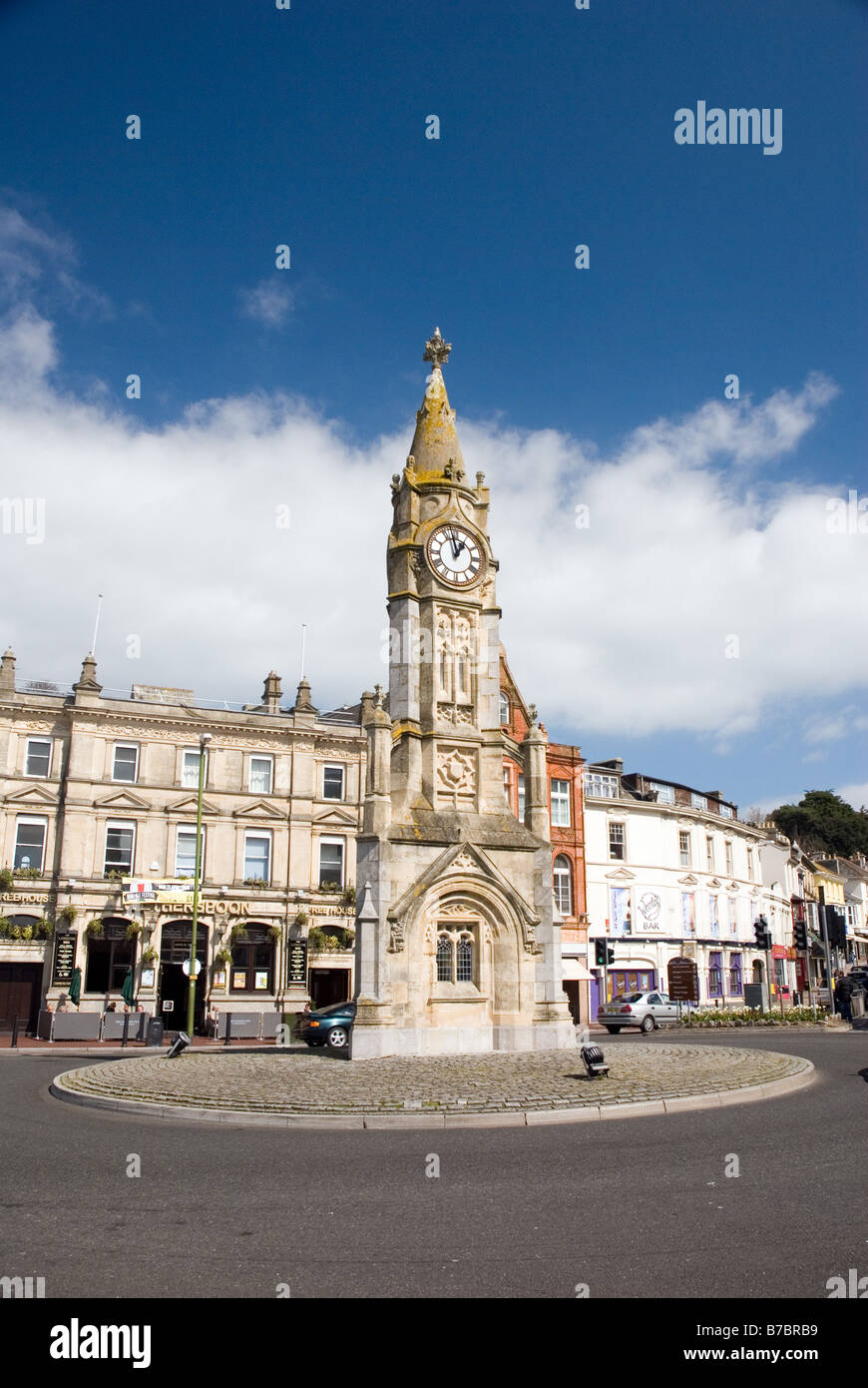Torquay town clock Stock Photo - Alamy