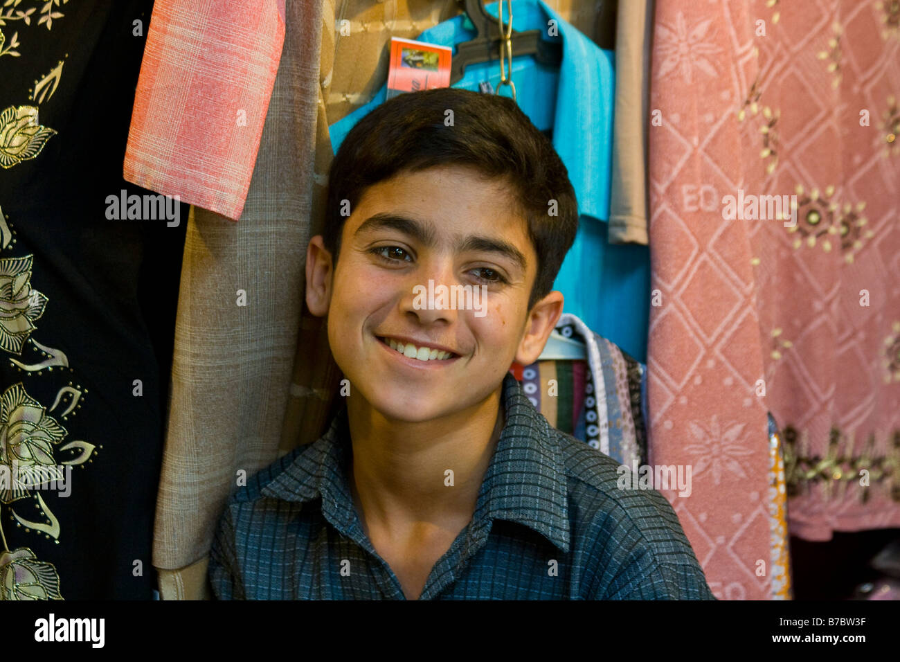 Iranian Boy Working in Regents Bazaar in Kerman Iran Stock Photo - Alamy