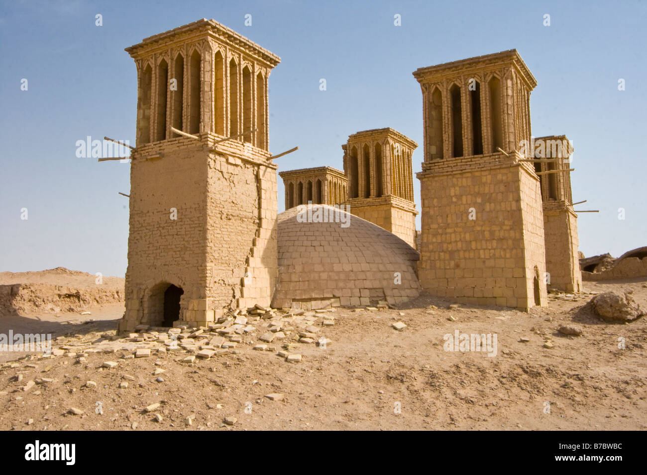 Windcatcher above a Cistern in Yazd Iran Stock Photo - Alamy