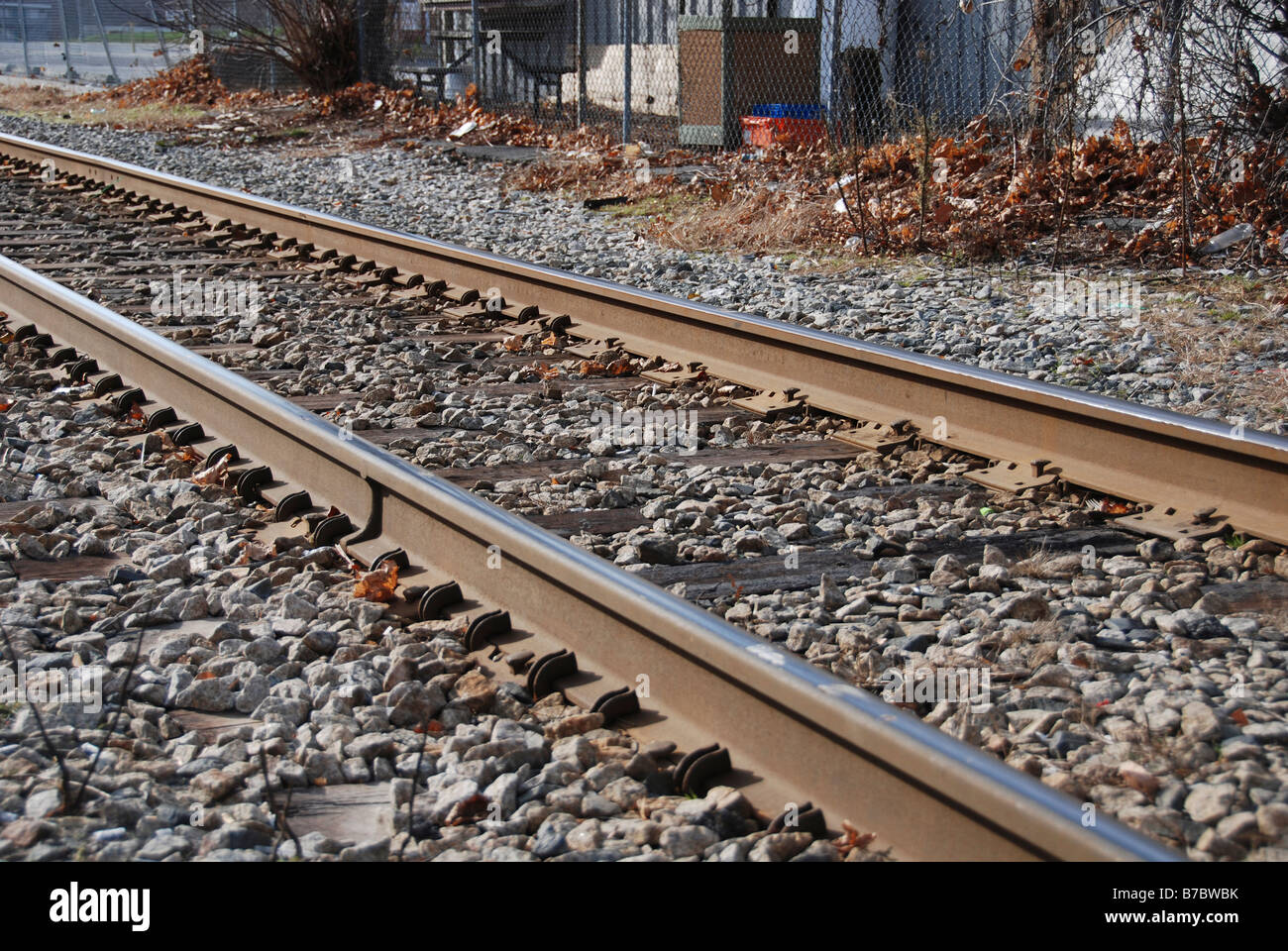 railway tracks closeup Stock Photo - Alamy