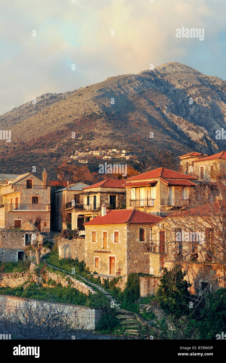 Greek village from Mani peninsula Stock Photo - Alamy