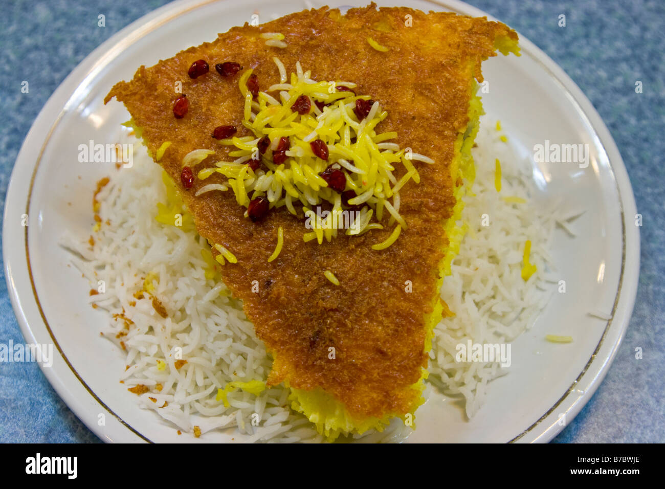 Tachin Chicken Iranian Food at Nowbahar Restaurant in Esfahan Iran ...