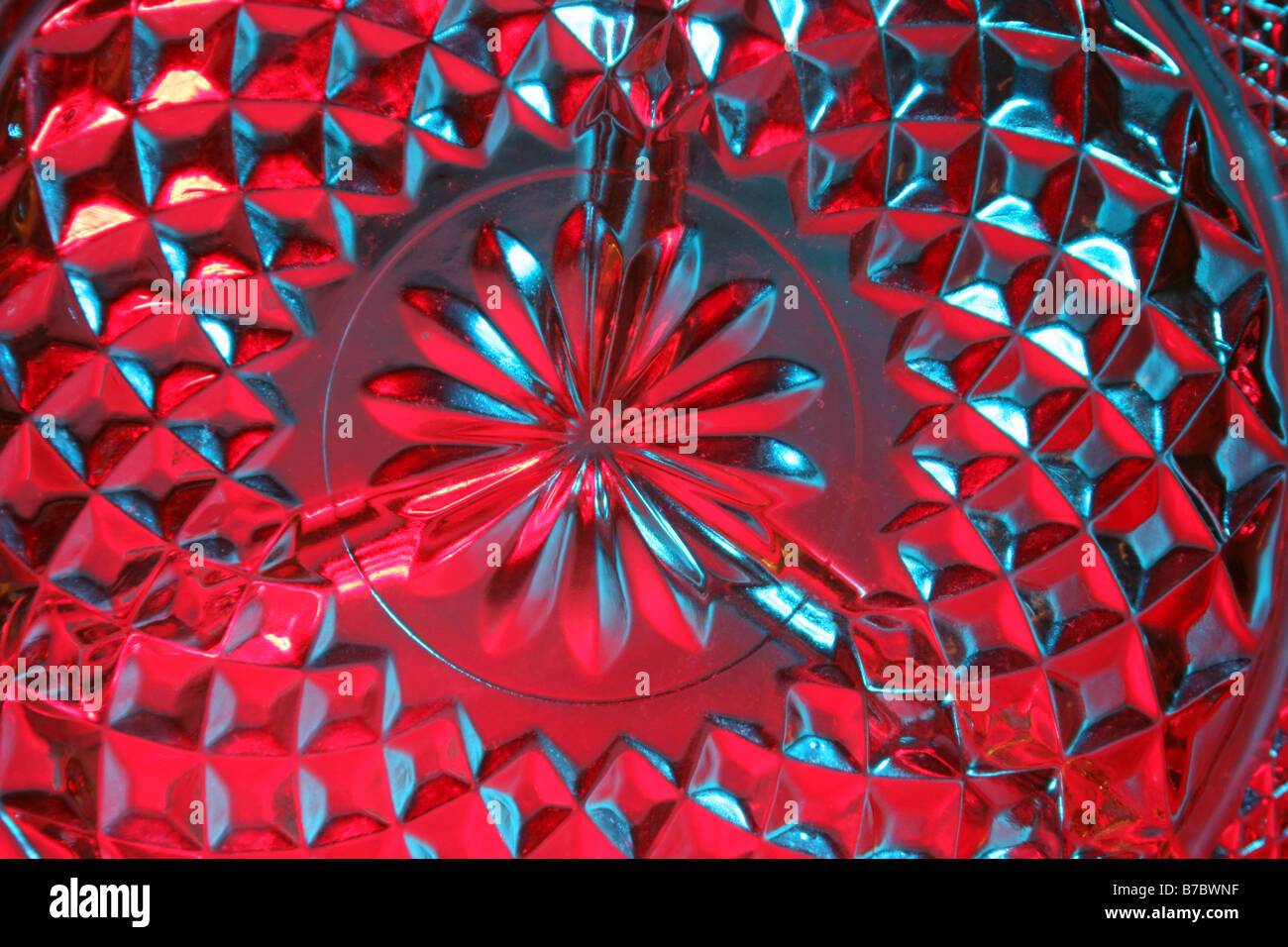 Colored lights on a patterned china glass Stock Photo - Alamy