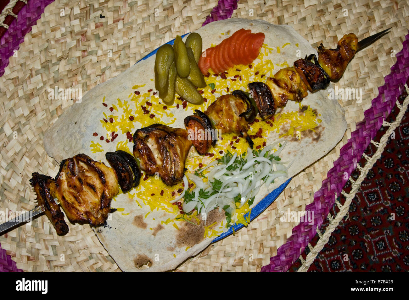 Special Chicken Kebab Iranian Food at Caravanserai Sangi Restaurant in ...