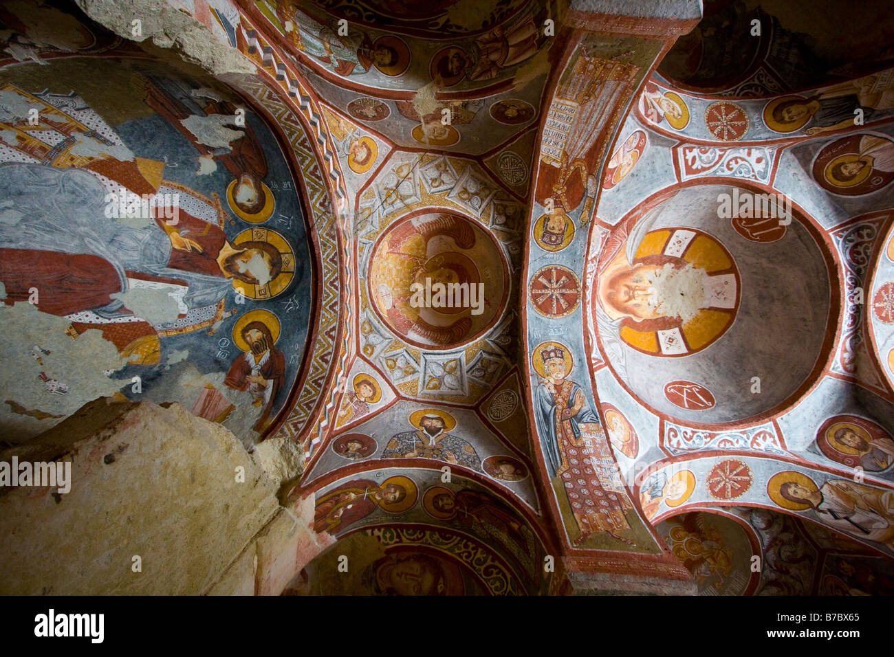 Frescos on the Ceiling of Apple Church or Elmali Kilise in the Goreme ...
