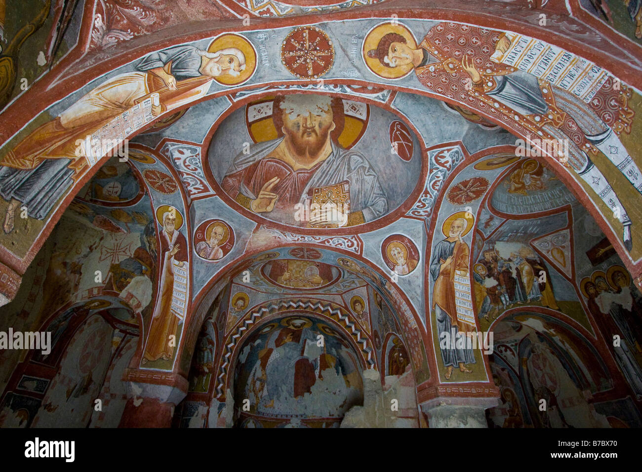 Frescos on the Ceiling of Apple Church or Elmali Kilise in the Goreme ...
