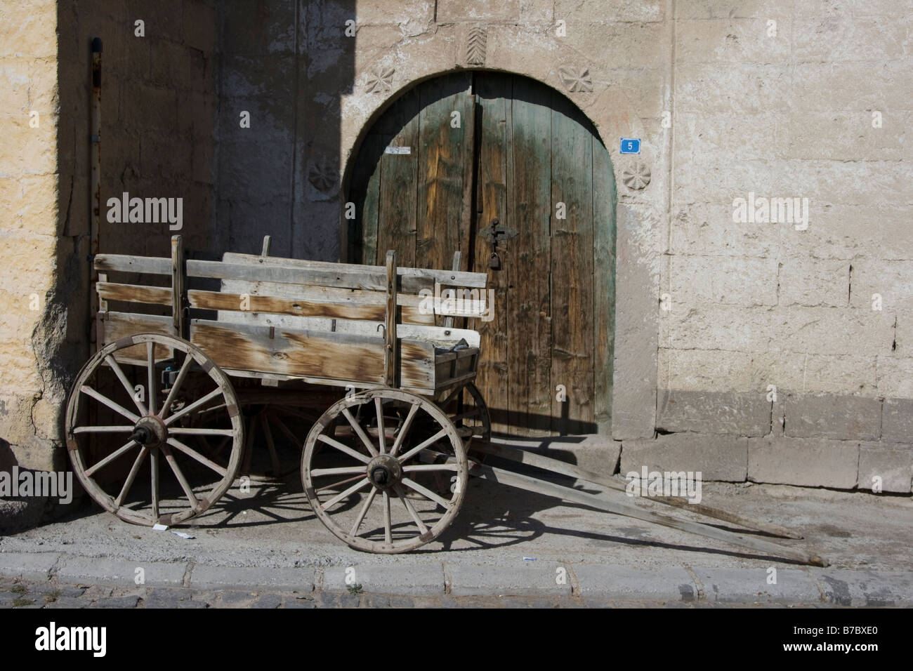 Old Wagon in Uchisar in Cappadocia Turkey Stock Photo - Alamy