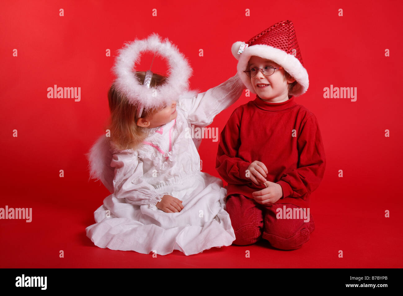 Christ Child and Santa Claus Stock Photo - Alamy