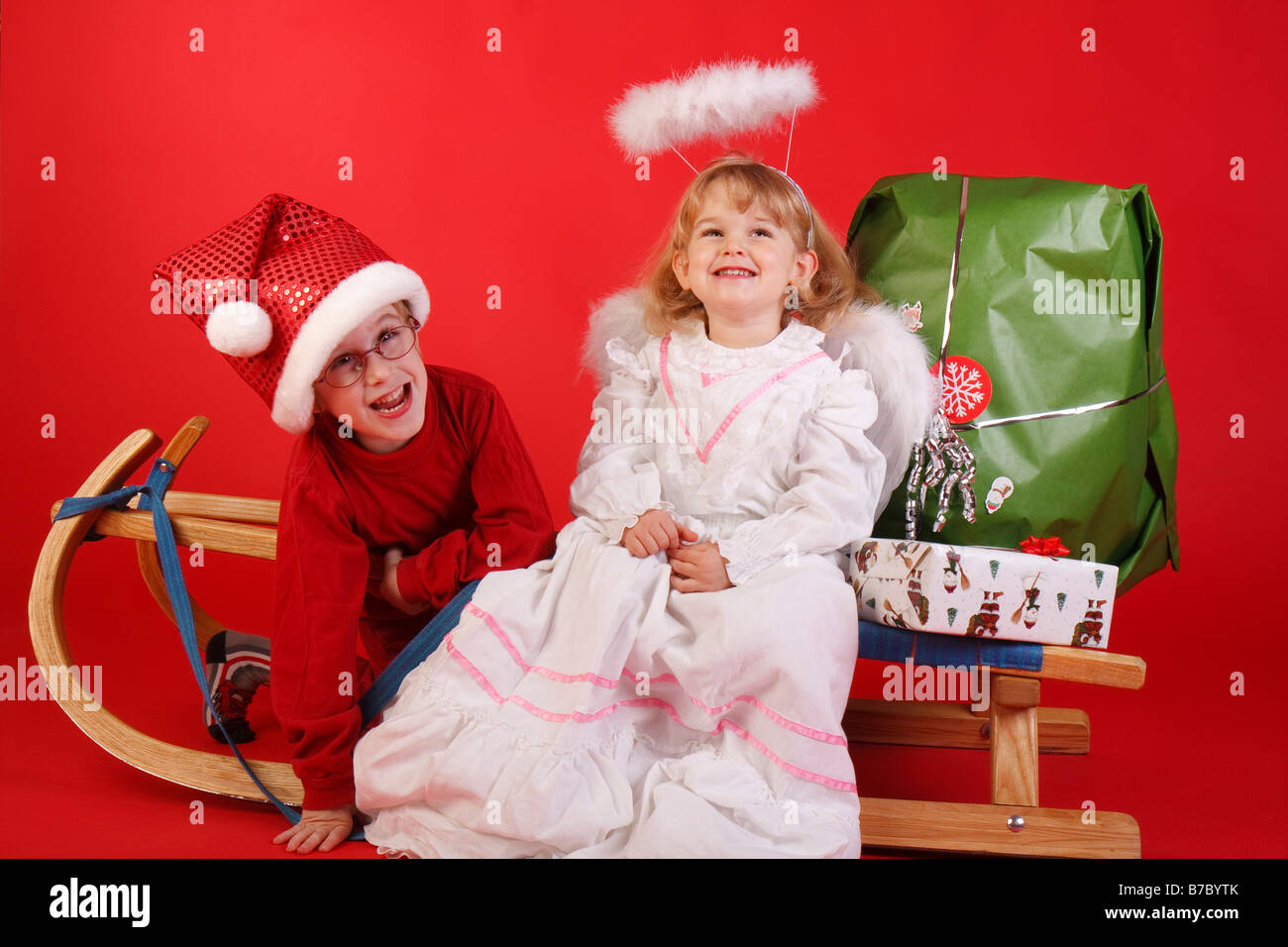 Christ Child and Santa Claus Stock Photo - Alamy