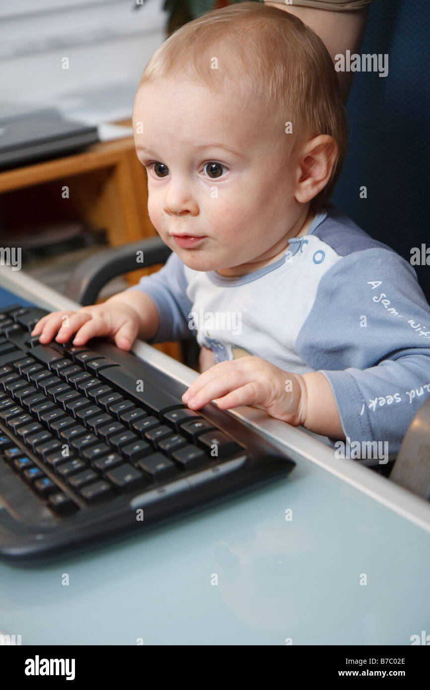Infants computer hi-res stock photography and images - Alamy