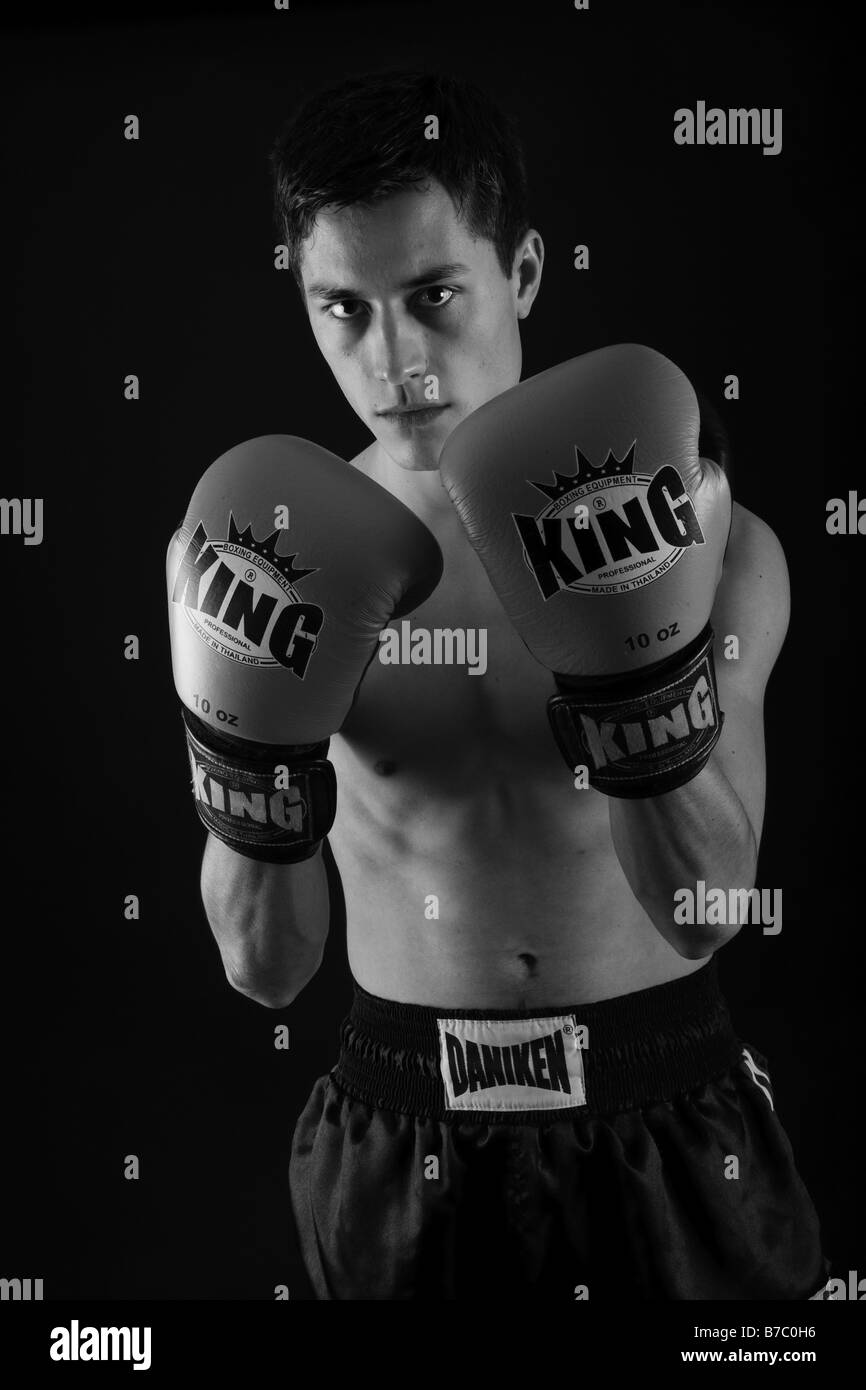 Boxer glove Black and White Stock Photos & Images - Alamy