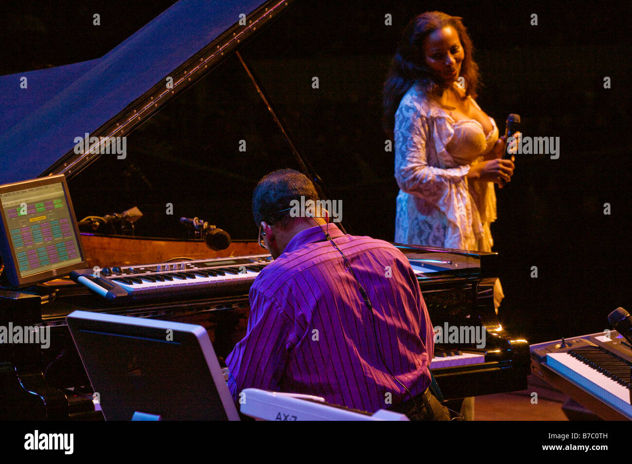 AMY KEYS sings for HERBIE HANCOCK at the 51st MONTEREY JAZZ FESTIVAL ...