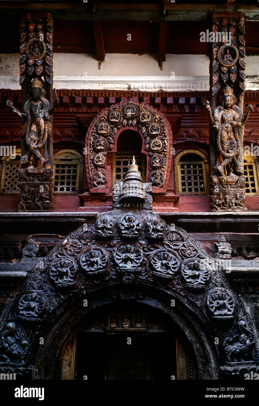 NEWARI religious art from the 12th century inside the KWA BAHAL or ...
