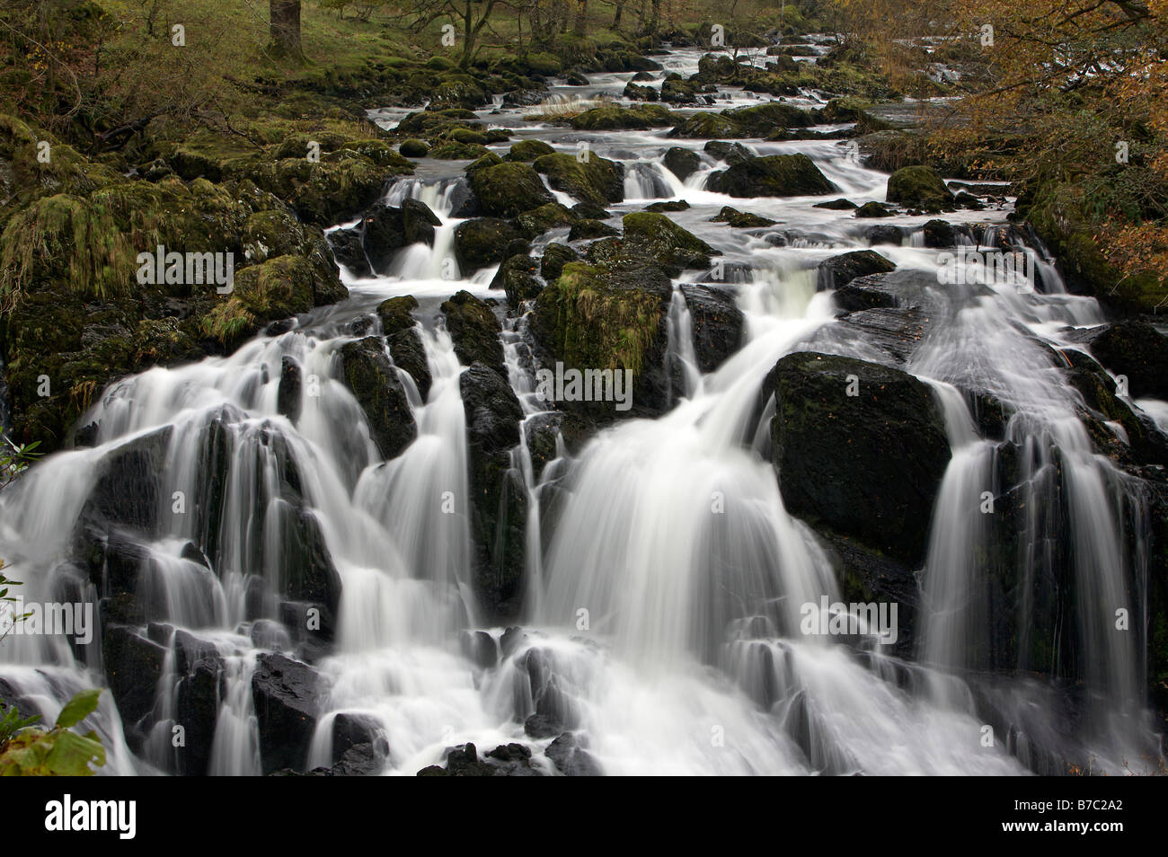 Swallow Falls, a Welsh waterfall in Snowdonia national Park Stock Photo ...