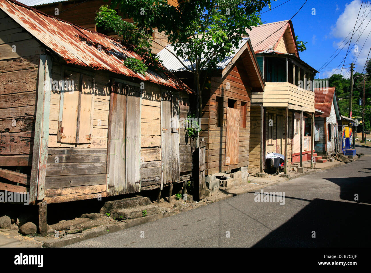 Street scene at Castries, St. Lucia Stock Photo - Alamy