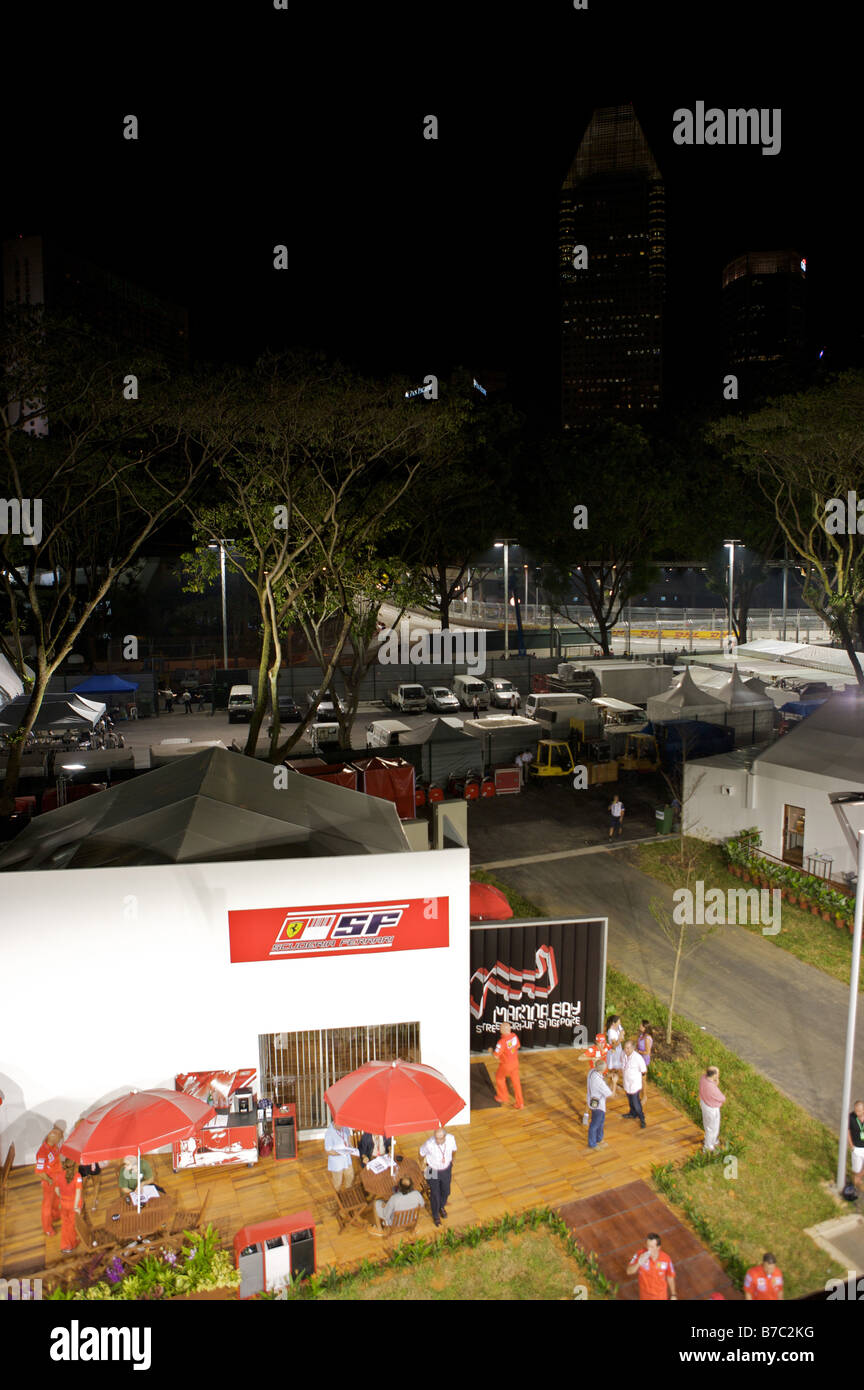 Scuderia Ferrari team hospitality building Singapore F1 Grand Prix ...
