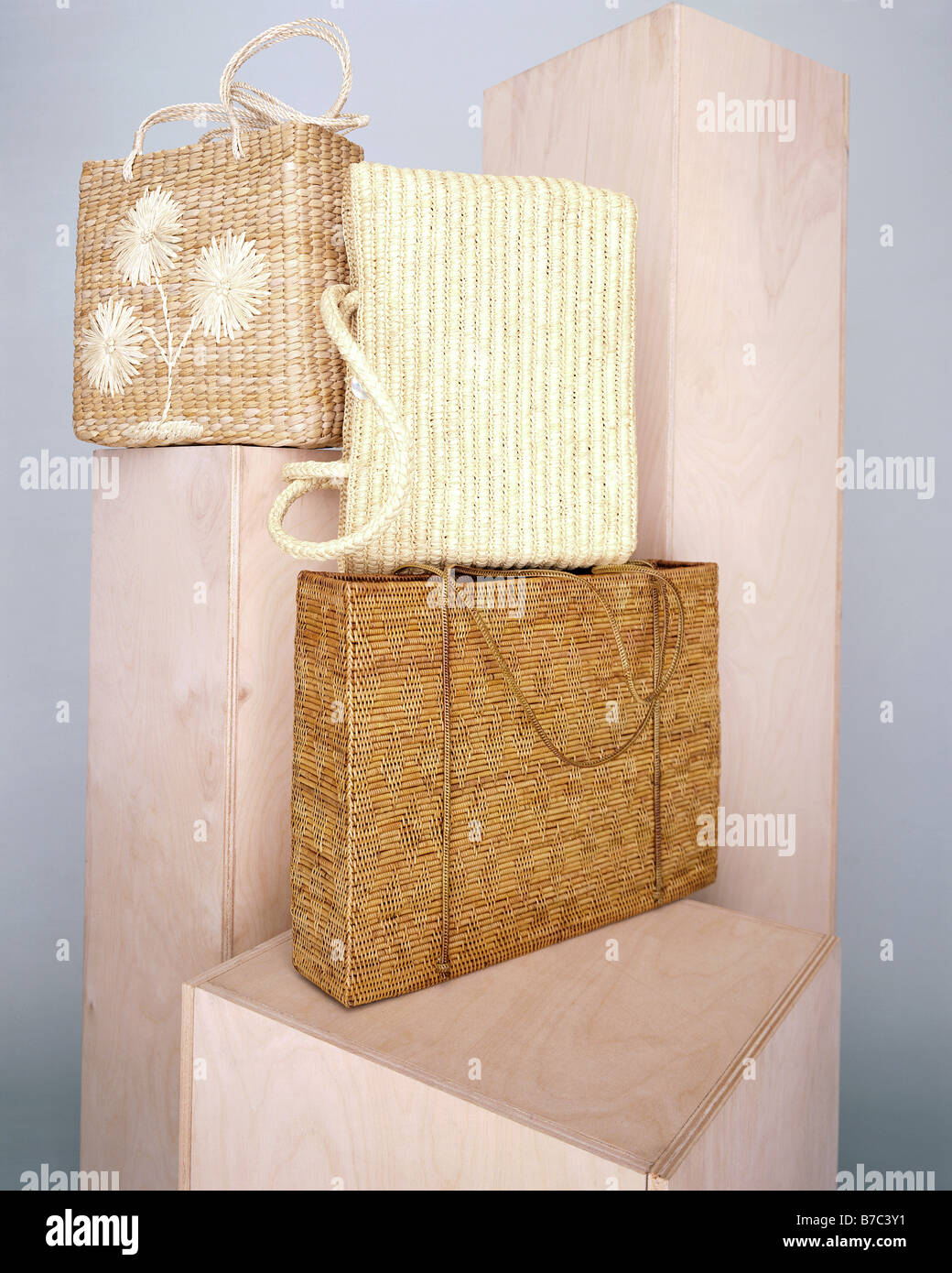 Three natural purses Stock Photo - Alamy