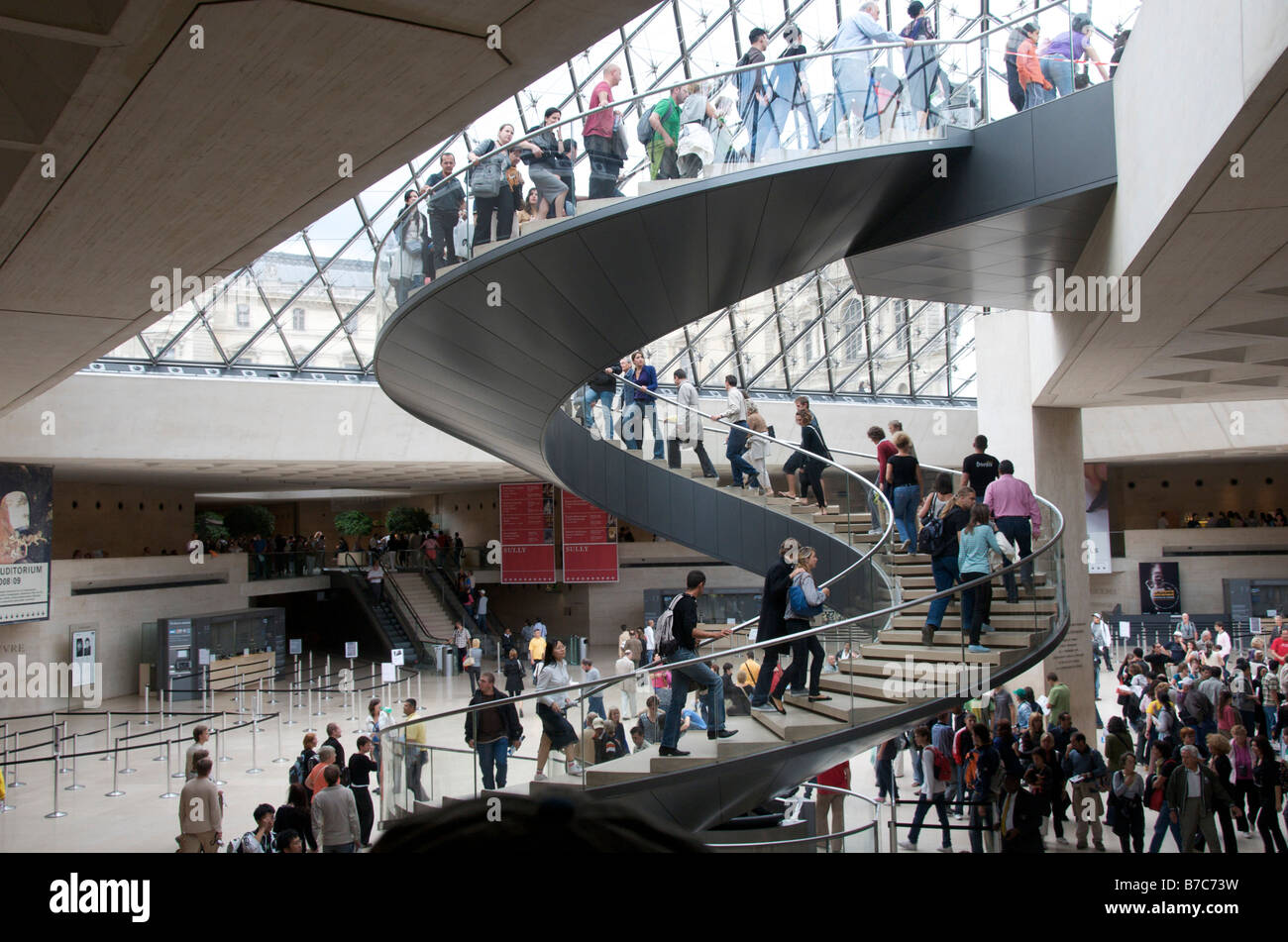 Inside louvre pyramid hi-res stock photography and images - Alamy