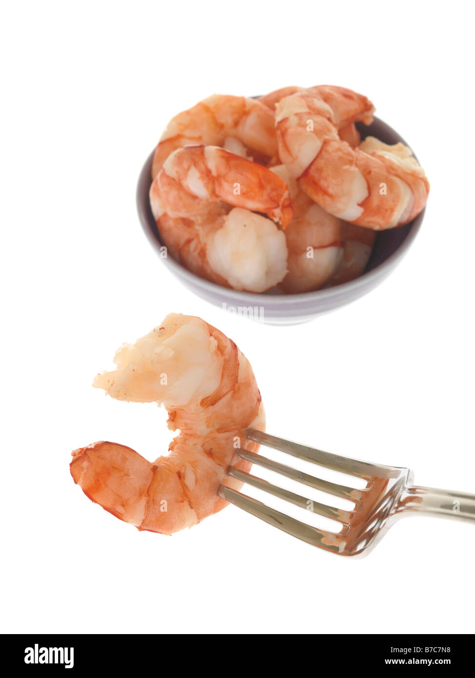 Prawn with fork hi-res stock photography and images - Alamy