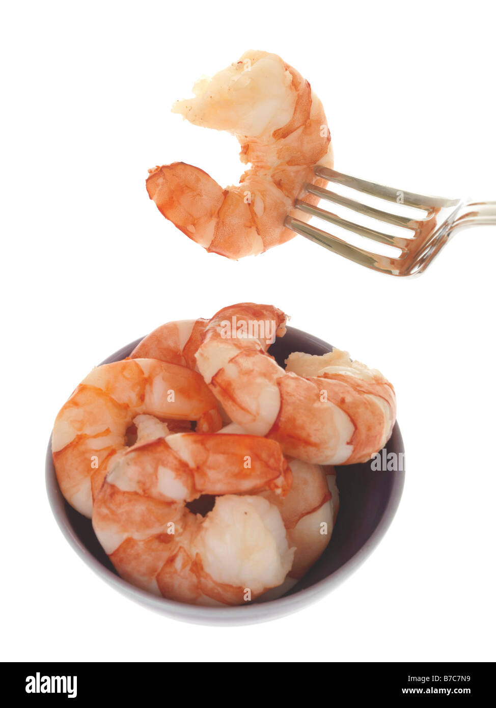 Prawn with fork hi-res stock photography and images - Alamy