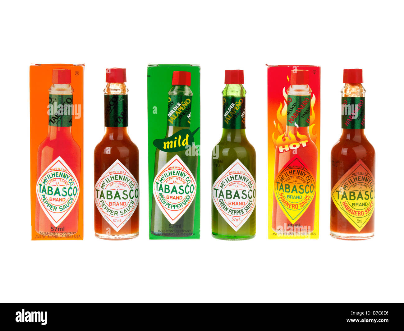 Selection Of Branded McIlhenny's Tabasco Hot Pepper Or Chilli Sauce ...