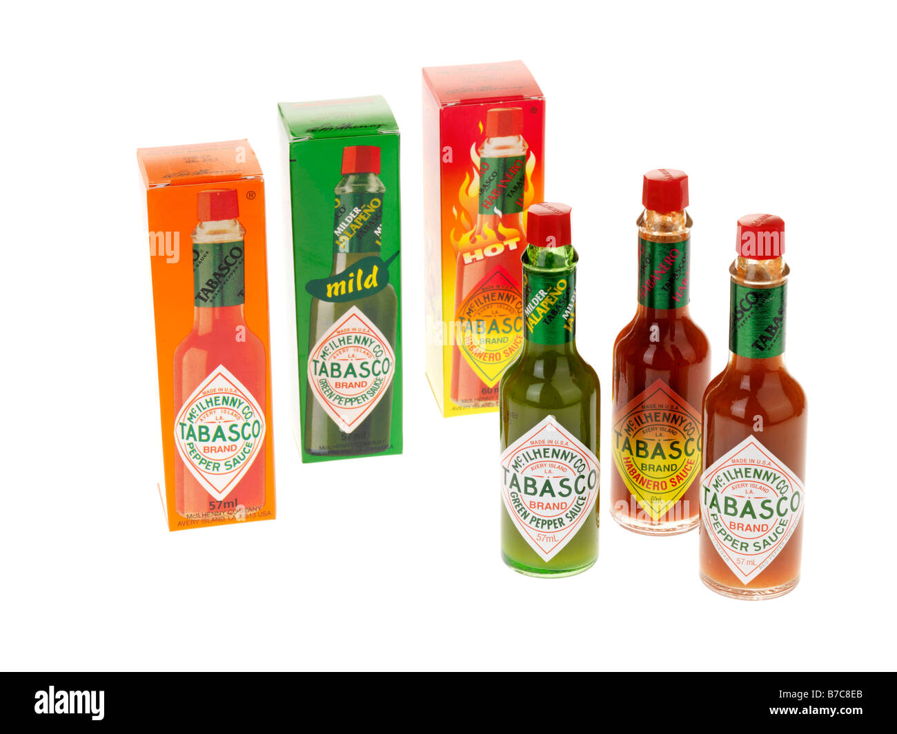 Selection Of Branded McIlhenny's Tabasco Hot Pepper Or Chilli Sauce ...