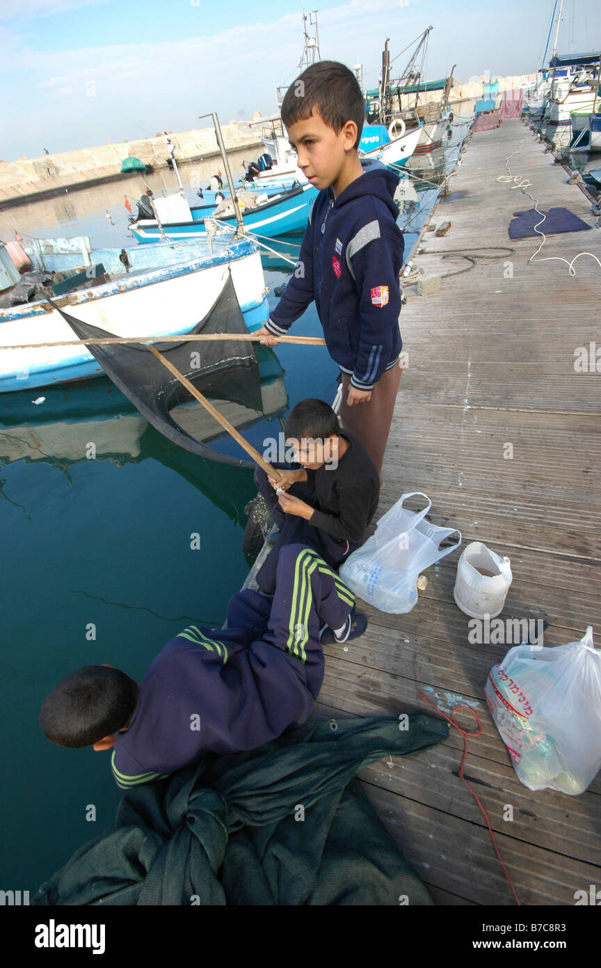 Israel Jaffa The old port Fisherman with the catch of the day Stock ...