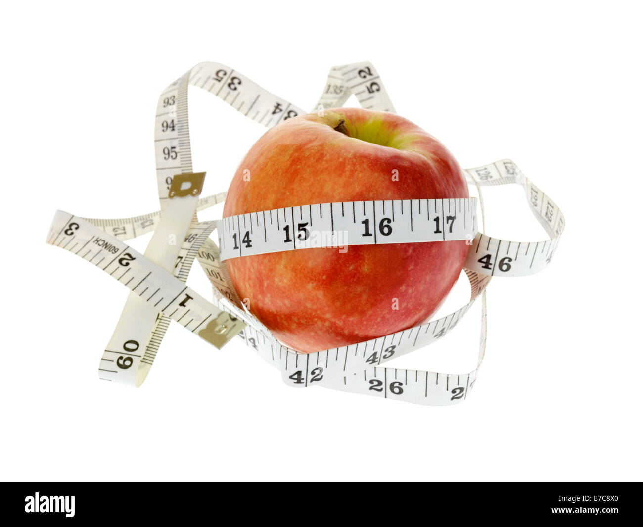 Apple with Tape Measure Stock Photo - Alamy