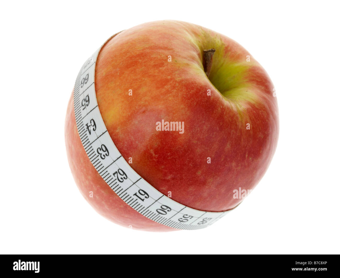 Apple with Tape Measure Stock Photo - Alamy