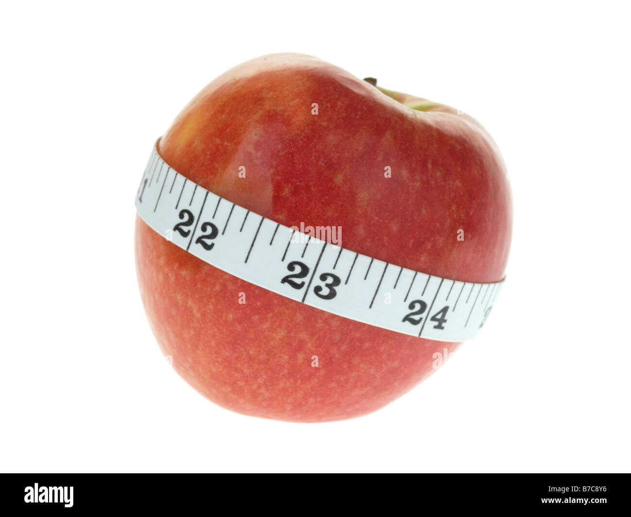 Apple with Tape Measure Stock Photo - Alamy
