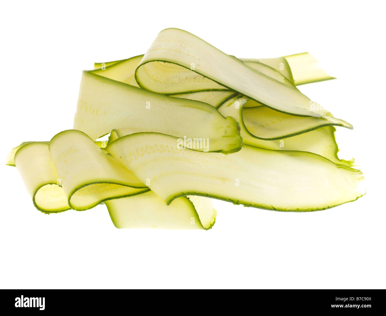 Ribbons of Courgette Stock Photo - Alamy