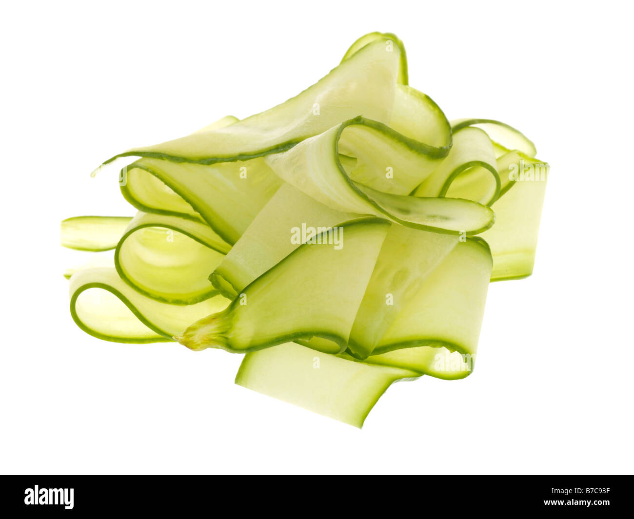 Ribbons of Cucumber Stock Photo - Alamy